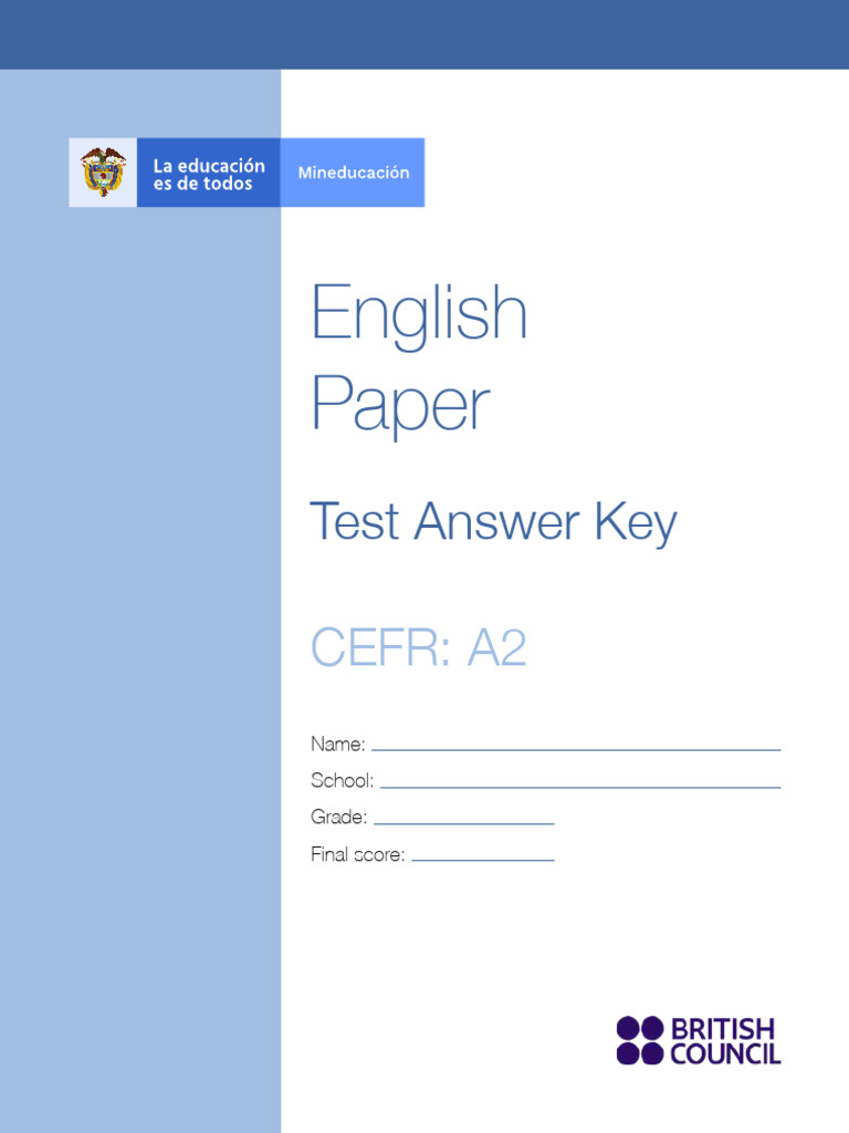 Answer Key A2.1 Op2 - FINAL | PDF | Reading Comprehension | Grammar