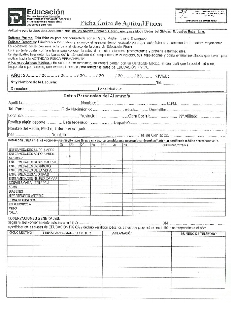 Ficha Edu Fi Sica | PDF