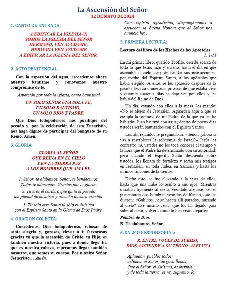 P7 Ascension Del Senor Pdf Cristo Título Bautismo