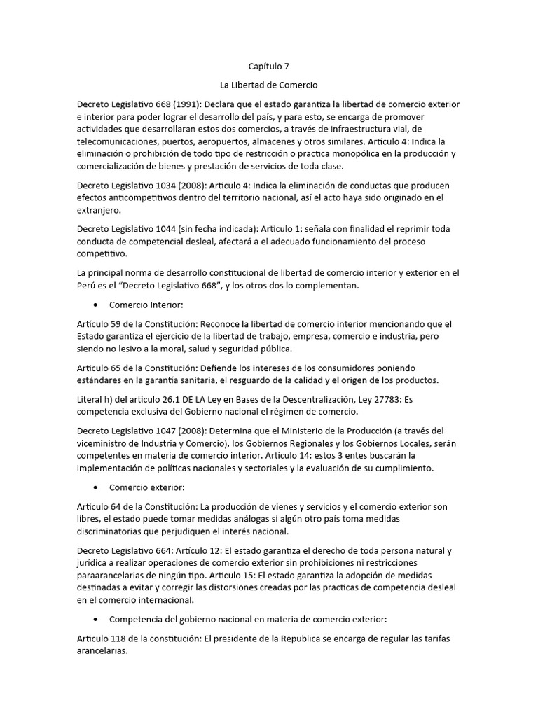 Capítulo 7 resumen | PDF | El comercio internacional | Comercio