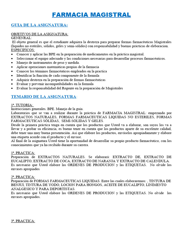Guia Laboratorios Magistral | PDF | Farmacia | Medicamentos con receta