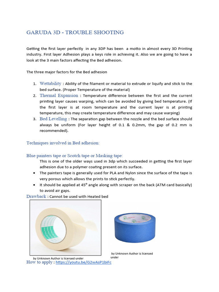 Achieving Proper First Layer | Download Free PDF | Adhesive | Materials