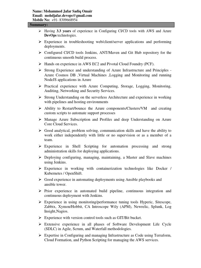 jafa-devops Resume | PDF | Cloud Computing | Microsoft Azure