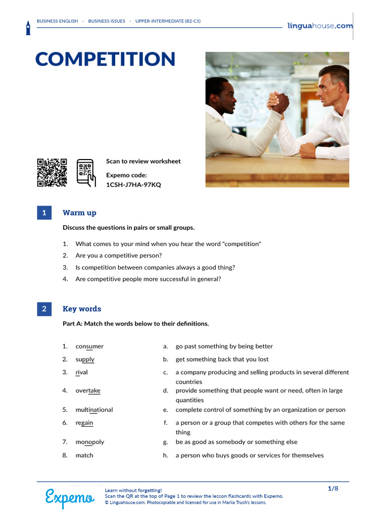 Competition British English Student | PDF | Adjective | Business