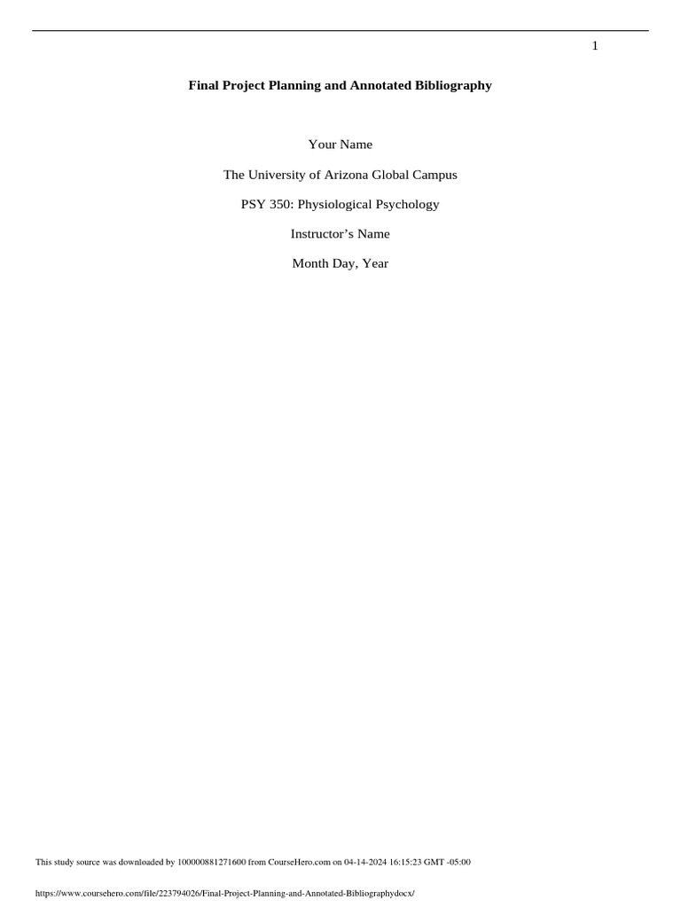 Final Project Planning and Annotated Bibliography | PDF | Motivational ...