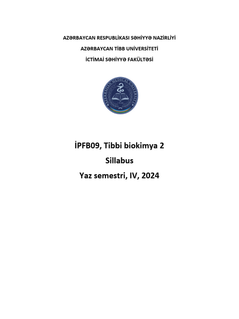 Tibbi Ixtisası Tibbi Biokimya-2 | PDF