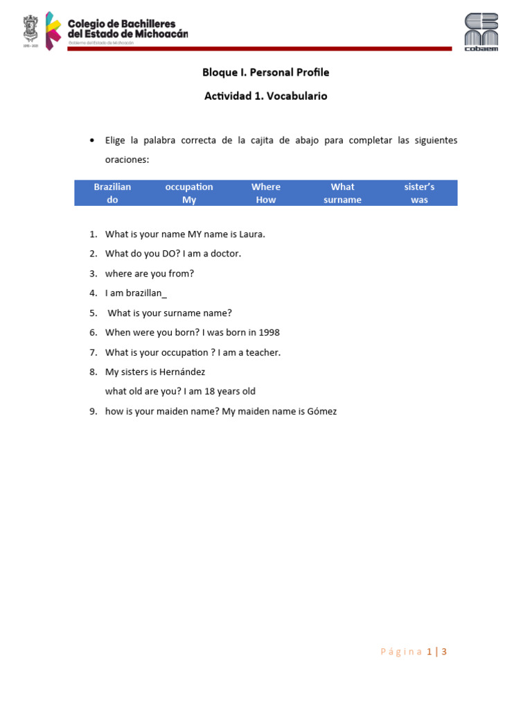 Vocabulario y Fechas en Inglés | PDF