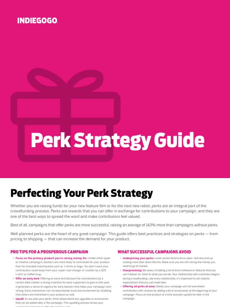 Effective Perk Strategies for Crowdfunding | PDF | Pricing | Prices