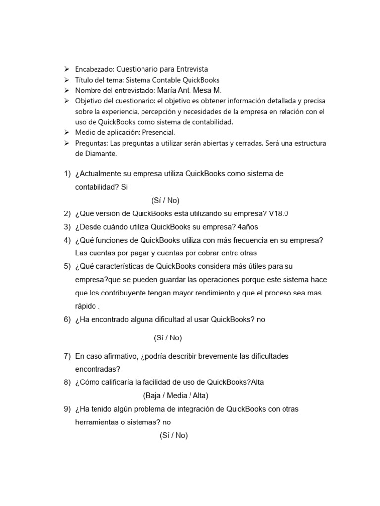 Preguntas para La Entrevista | PDF | Libros rápidos | Contabilidad
