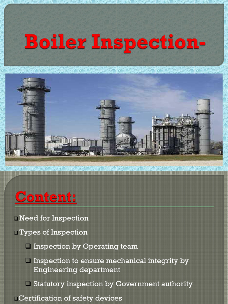 Boiler Inspection267142 | PDF | Boiler | Mechanical Engineering