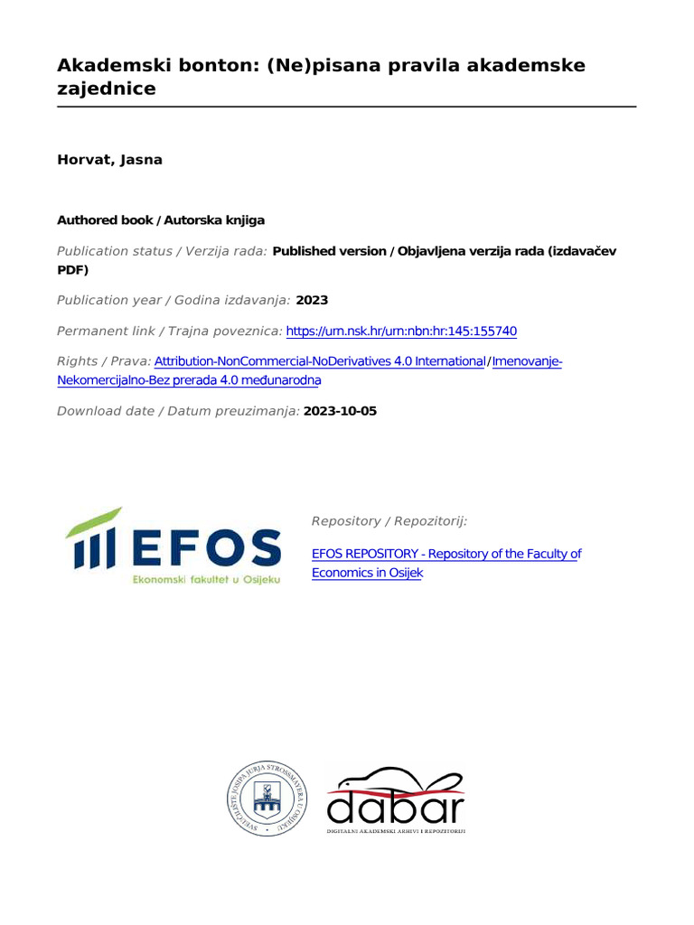 Akademski Bonton | PDF