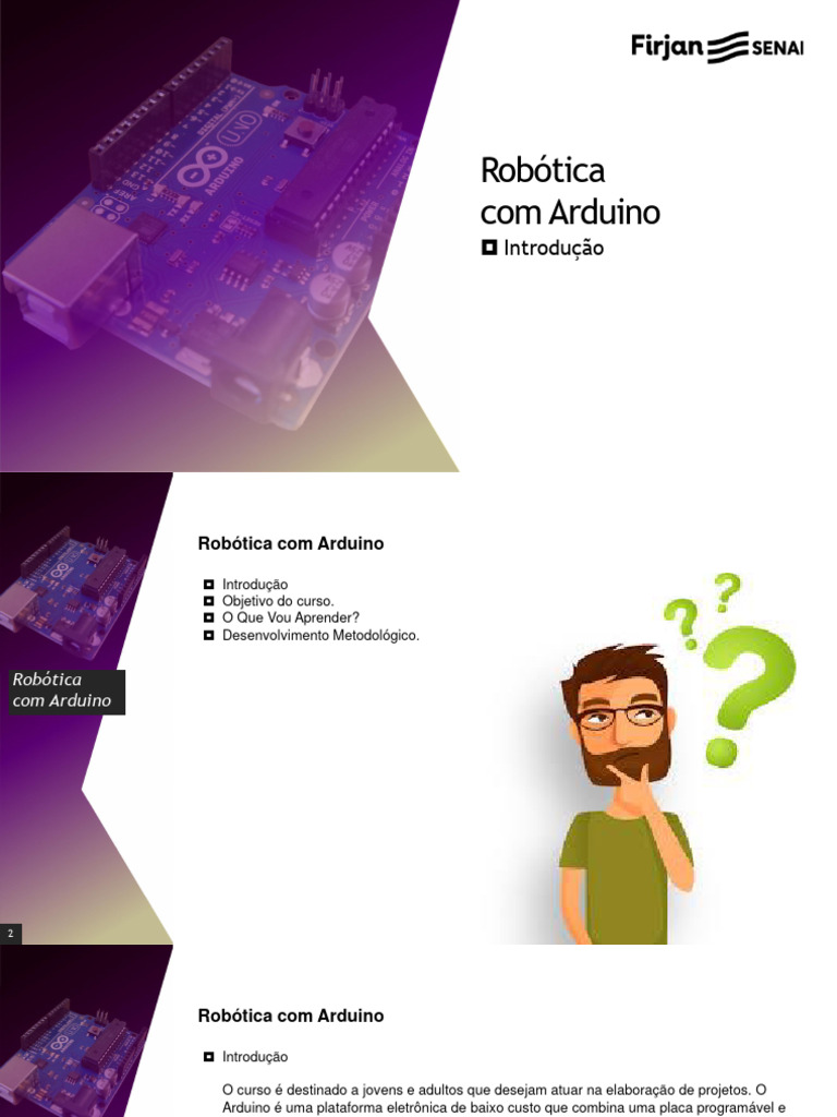 APP1188.01 - Robótica Com Arduino - EAD | PDF | Corrente elétrica | Arduino