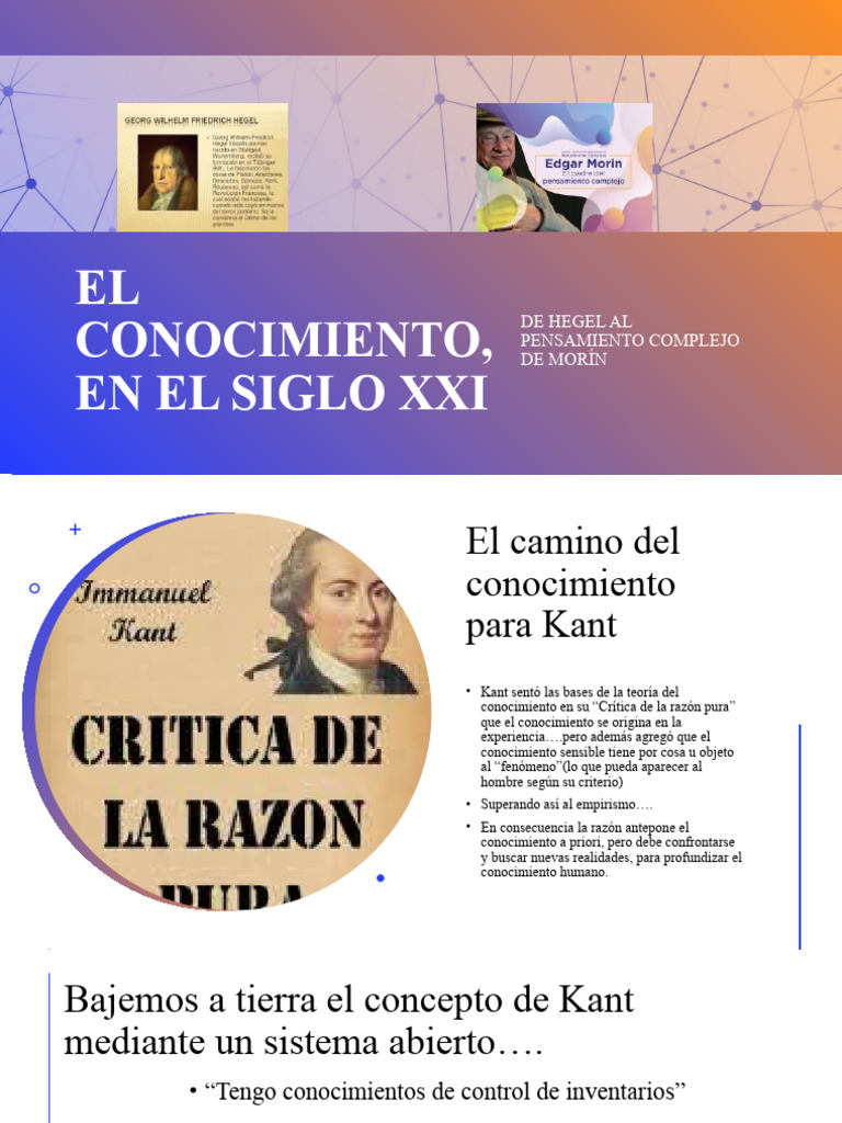 El Conocimiento, en El Siglo Xxi | PDF | Immanuel Kant | Conocimiento