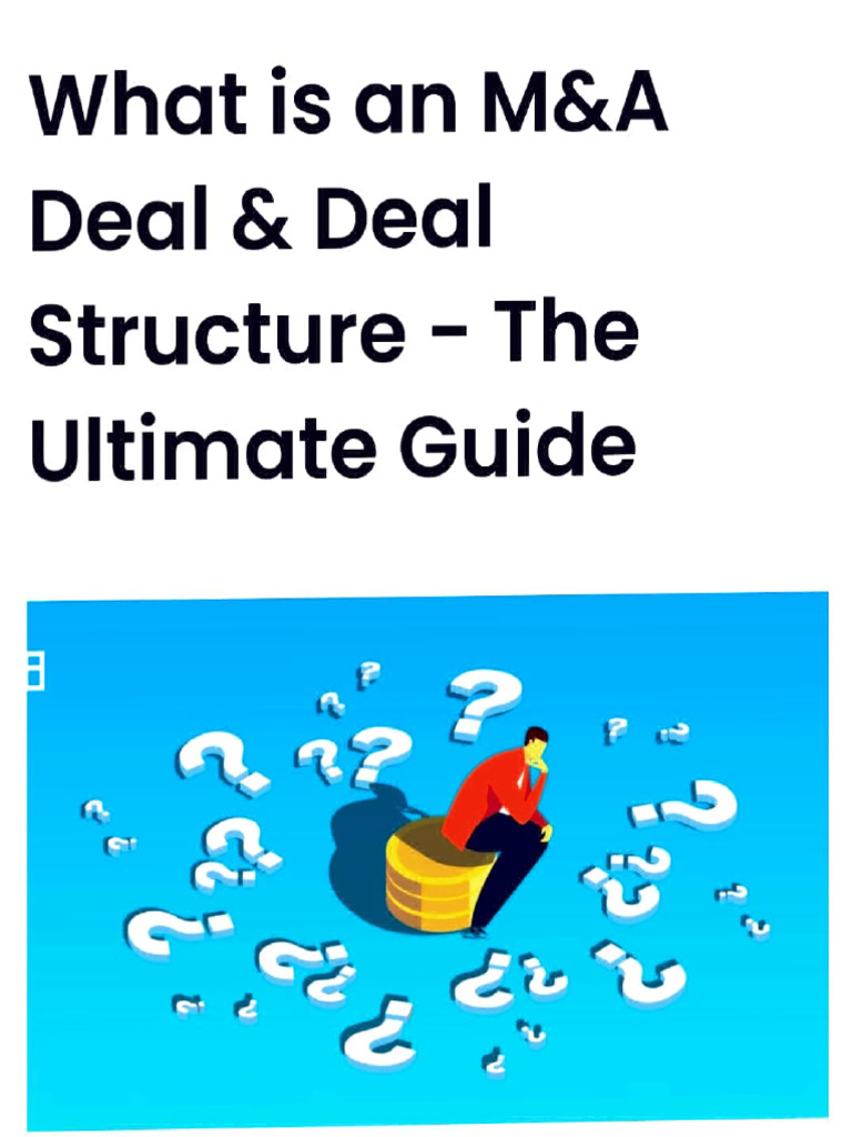 Unit 4 Deal Structuring and Negotiation | PDF | Mergers And ...