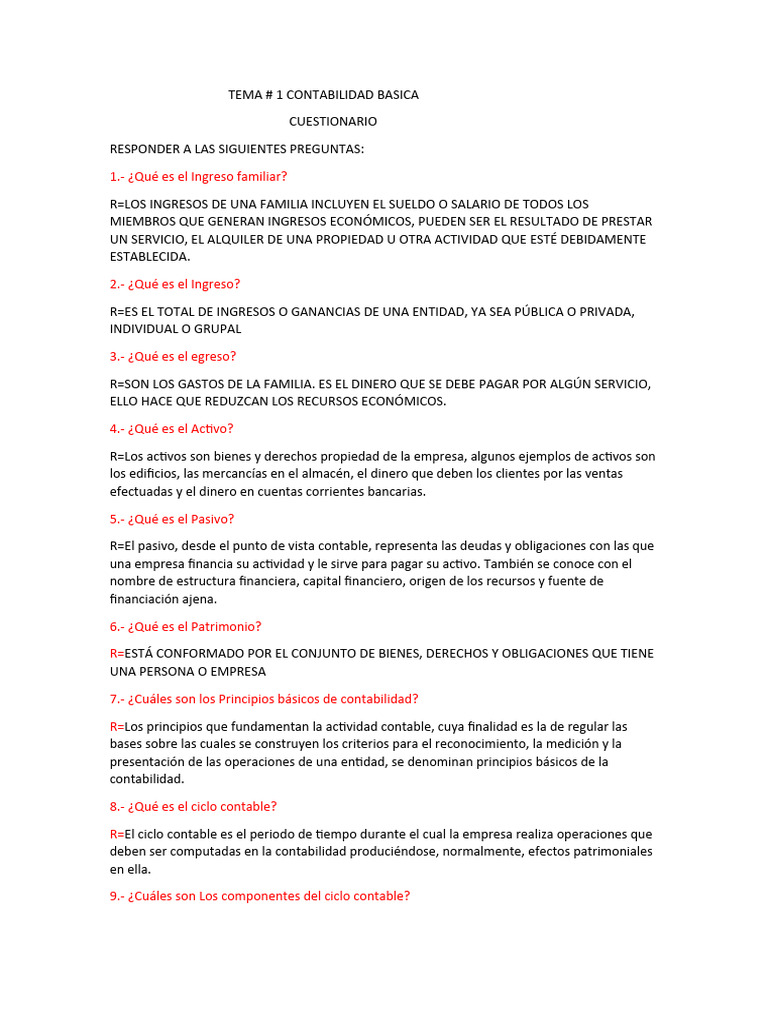 (Hecho) Tema # 3 Contabilidad Basica | PDF | Contabilidad | Hoja de balance