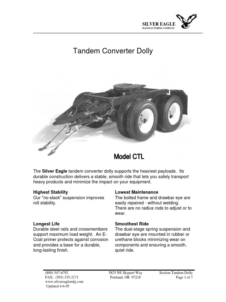 Section 3-Tandem Dolly | PDF | Axle | Vehicles