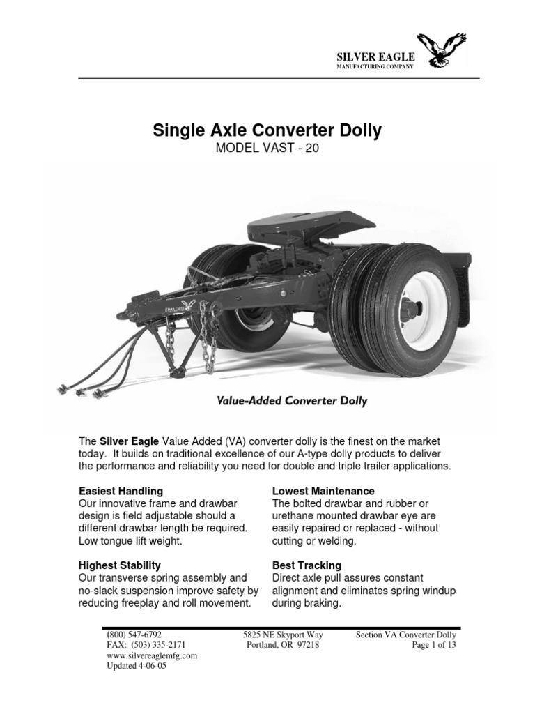 Section 1-VA Dolly | PDF | Trailer (Vehicle) | Axle
