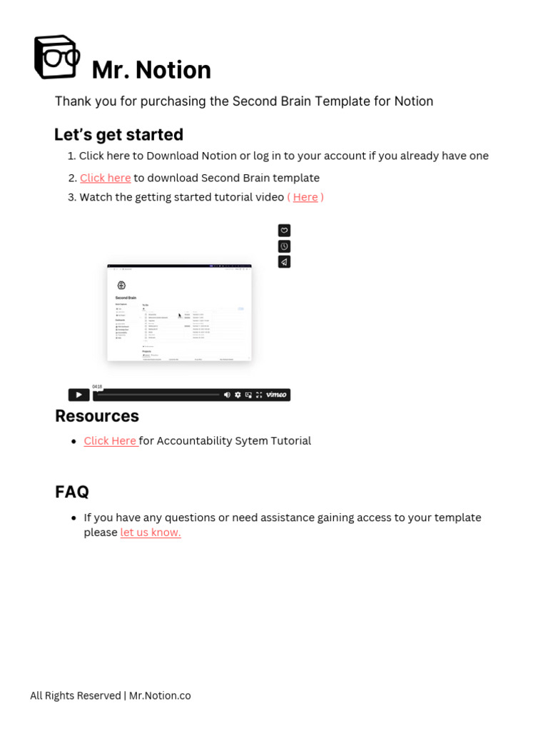 Second Brain Form | PDF