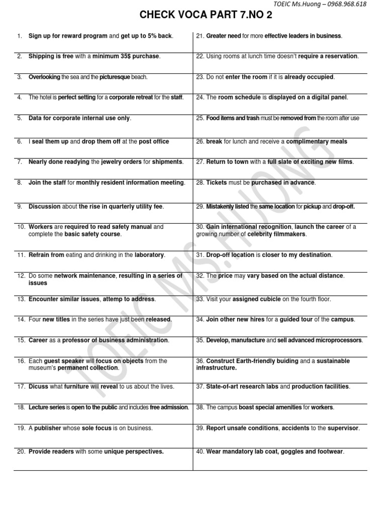 Check Voca Part 7 2 | PDF