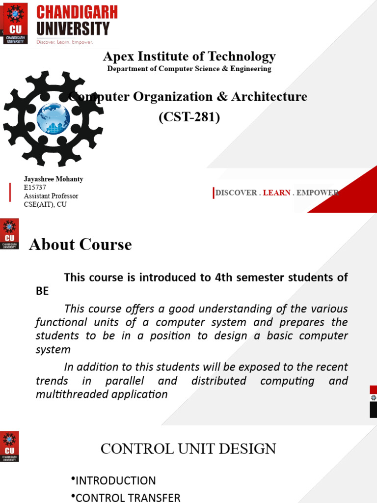 2.1 CU CPU Control Unit Design | PDF | Central Processing Unit | Computer Science