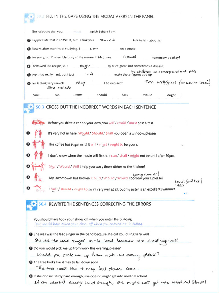 Answers Modal Verbs Overview | PDF