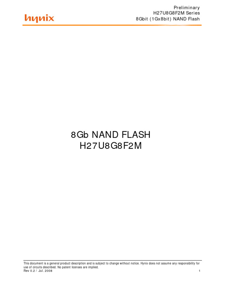 H27U8G8F2M Datasheet | PDF | Flash Memory | Cpu Cache