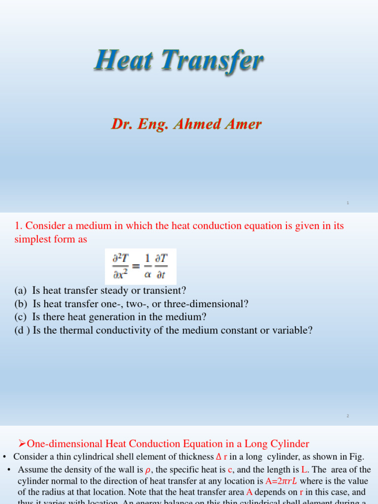 Heat Transfer Slides Download Free Pdf Thermal Conduction Thermal