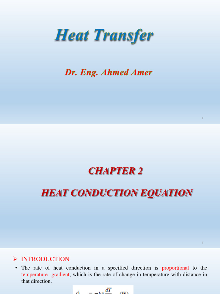 Ahmed Amer (Heat Transfer 2) | PDF | Thermal Conduction | Heat Transfer
