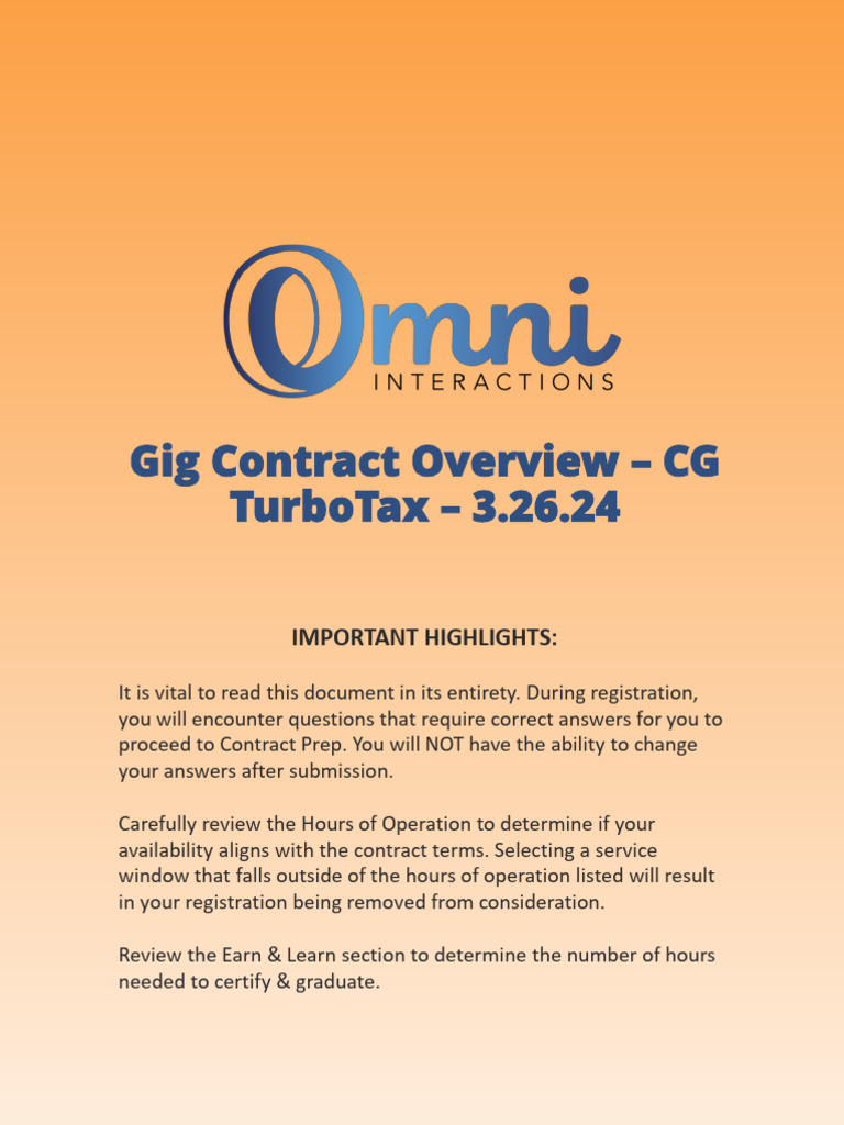 Gig Contract Details and Requirements | PDF | Computing | Computer Science