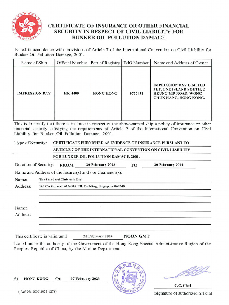 1.19a Bunker CLC Feb 2024 | PDF