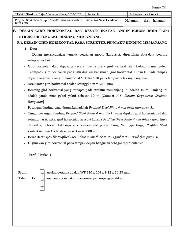 F. Fixxx Desain Gird Horizontal Dan Cross Road Pada Struktur Pengaku ...