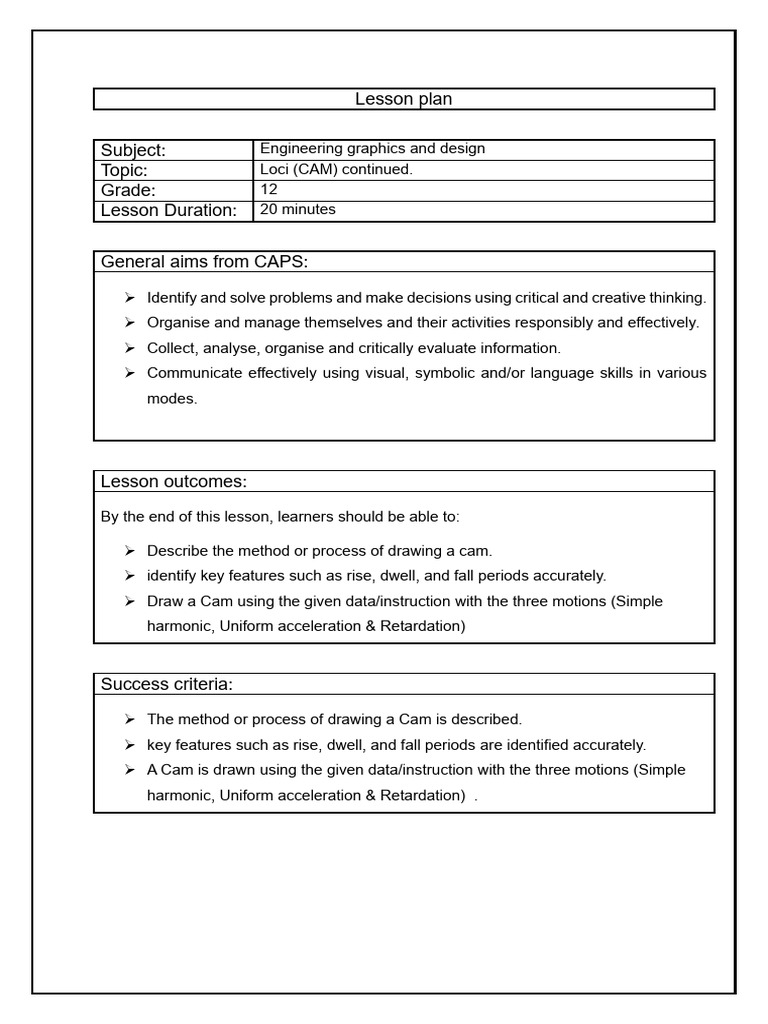 Lesson Plan 2 (Cam) | PDF | Learning | Liberal Arts Education