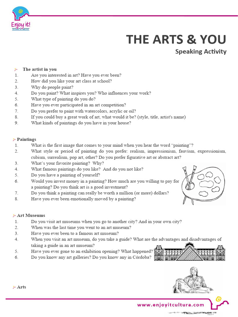Speaking Activity - Arts | PDF | Paintings | Movements