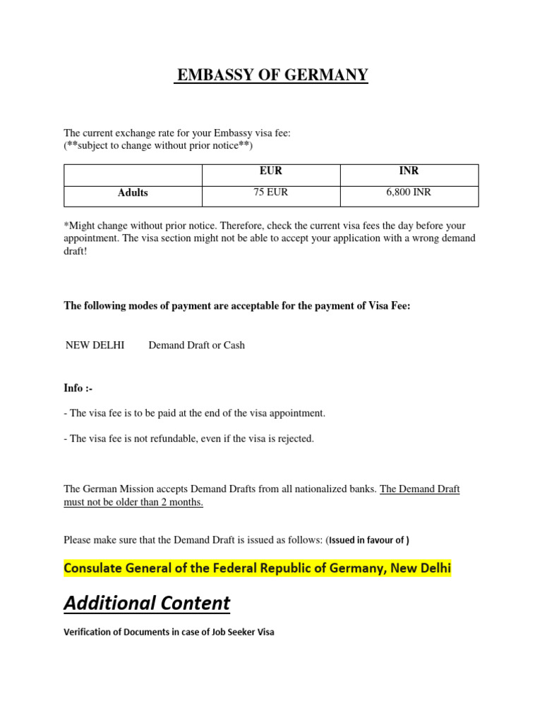 Demand Draft Information | PDF