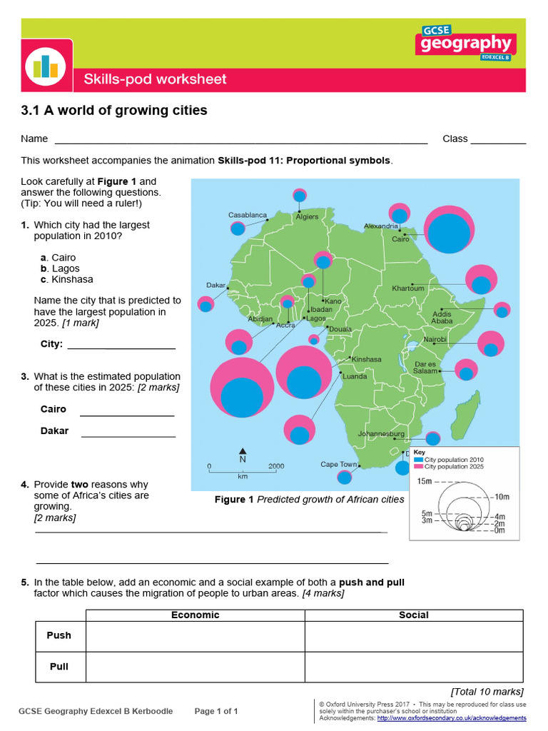 GCSE Geography: Urban Growth Worksheet | PDF | Business