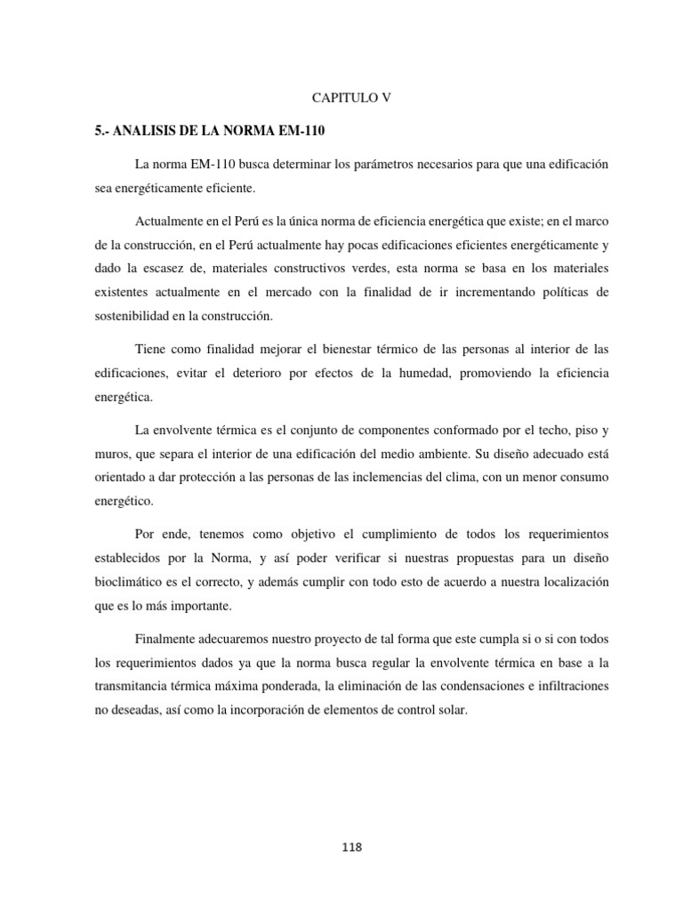 Análisis de la Norma EM-110 en Perú | PDF | Desierto | Edificio verde