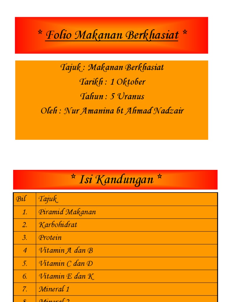 Folio Makanan Berkhasiat | PDF