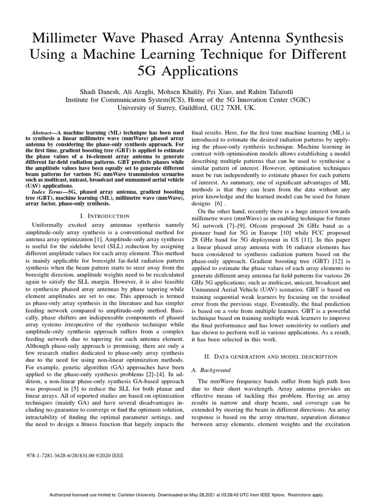 Danes H 2020 | PDF | Antenna (Radio) | Mathematical Optimization