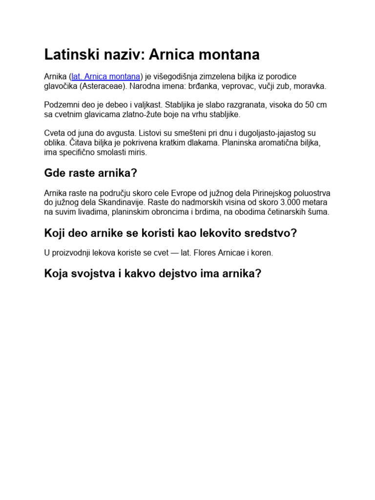 Latinski Naziv | PDF