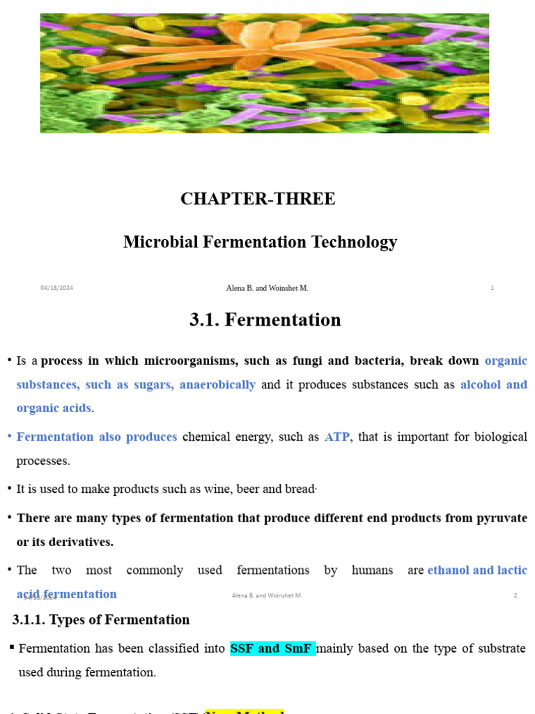 Ch-3 Microbial Biotech | PDF | Fermentation | Biology