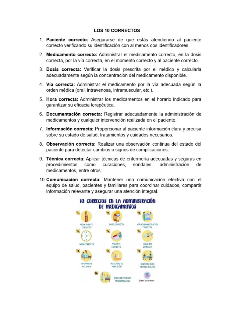 Los 10 Correctos | PDF | Biotecnología | Medicamentos con receta
