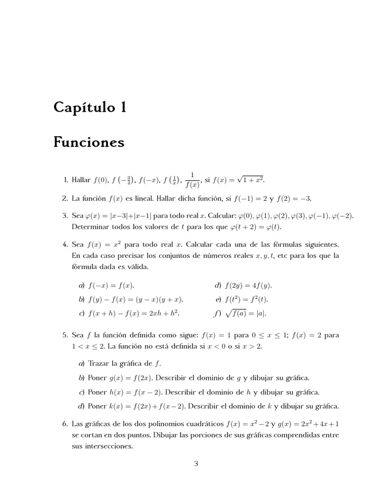Practica Funciones | PDF | Matemáticas | Matemática Elemental