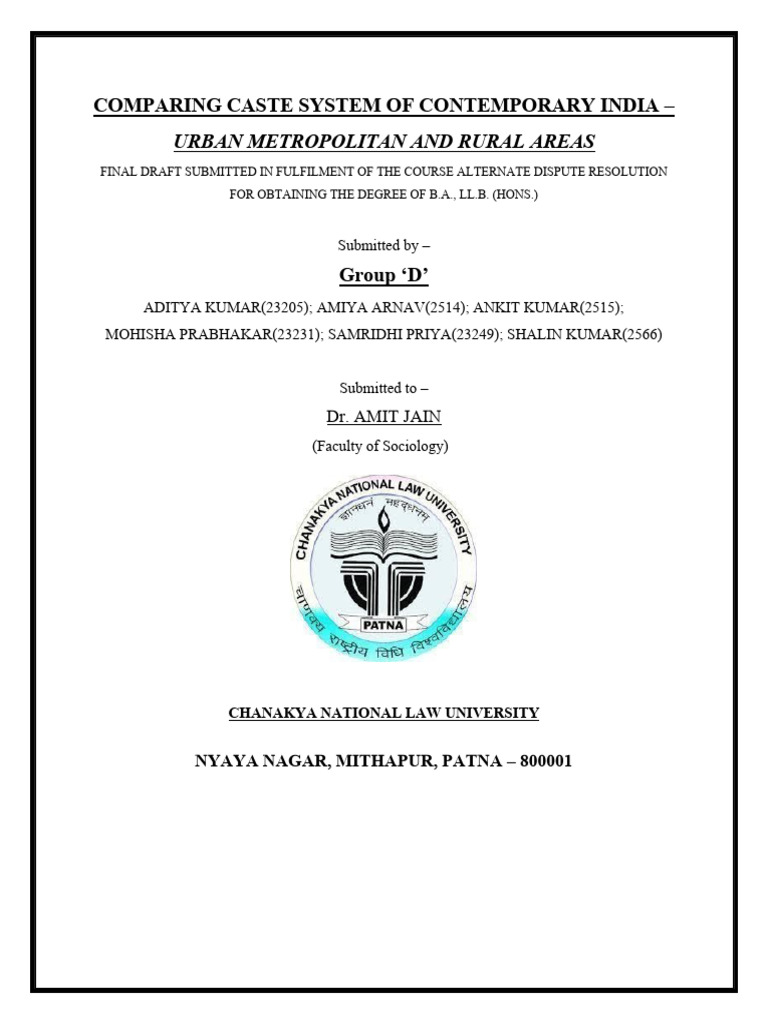 caste survey GROUP D-1 | PDF | Caste | Dalit