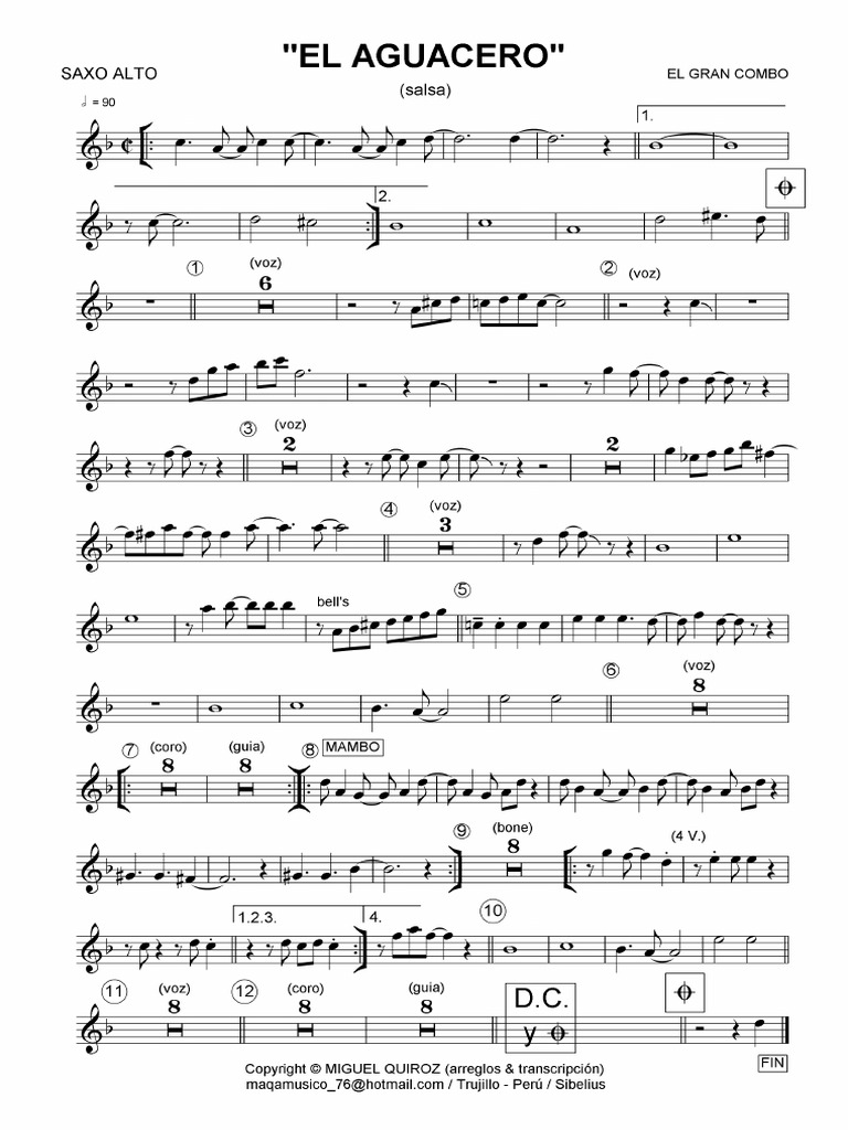 El Gran Combo Saxo Alto El Aguacero 3 Pdf 