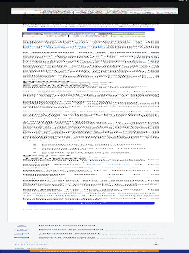 Project Deliverables Template Download Project Management Templates ...