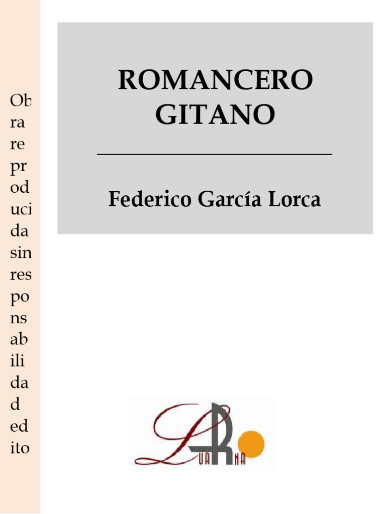 Federico Garcia Lorca Romancero Gitano | PDF