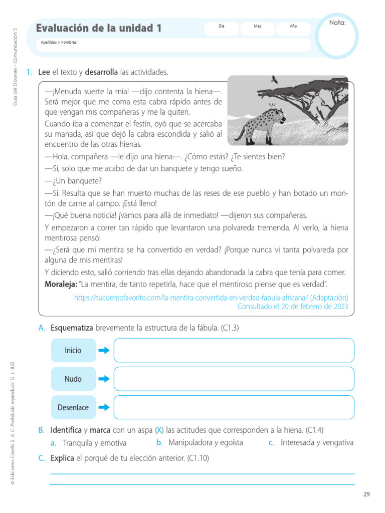 EVALUACIÓN - Unidad 1 | PDF