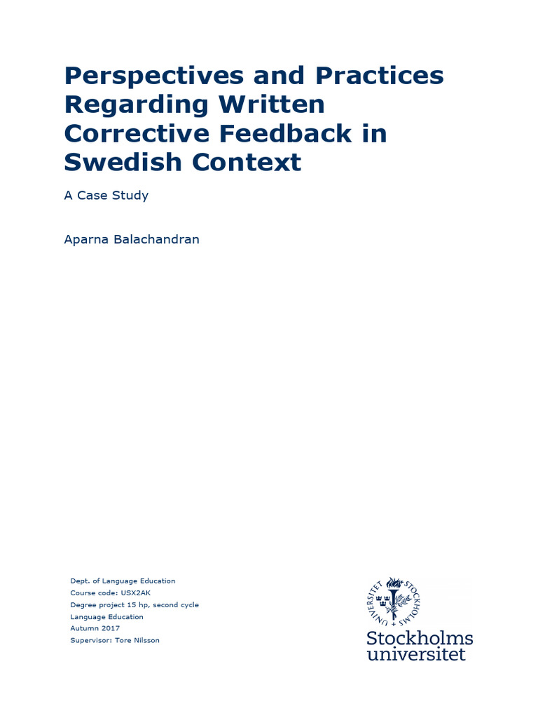 FULLTEXT01 | PDF | Second Language | Second Language Acquisition