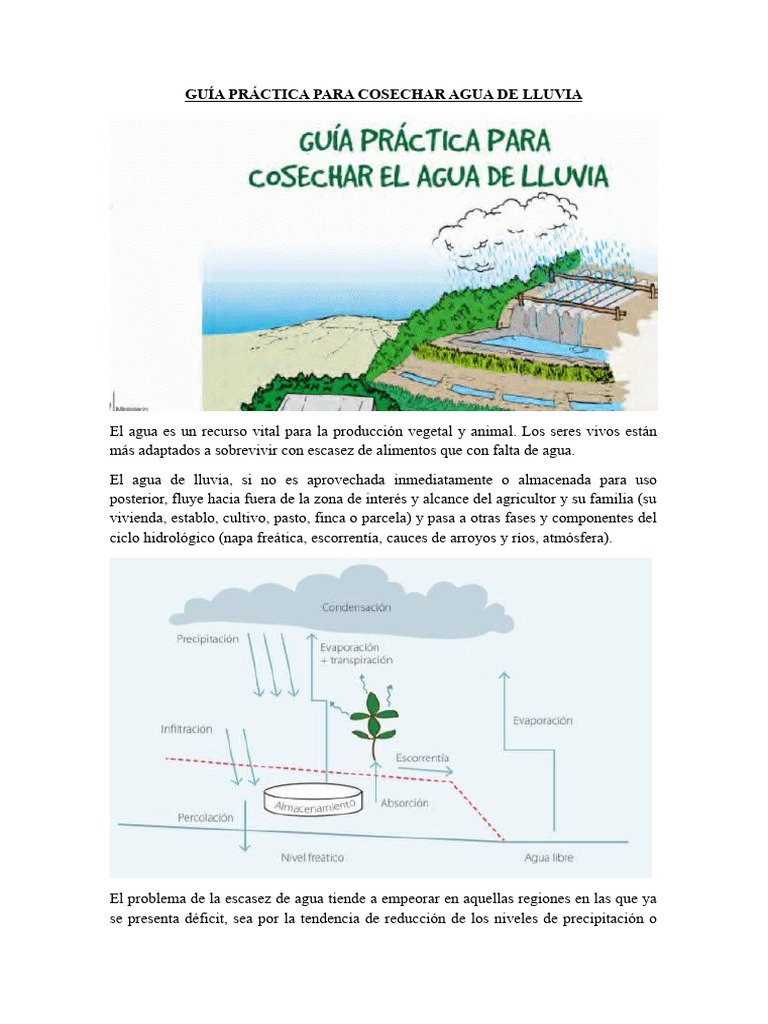 Guía Práctica Para Cosechar Agua De Lluvia Pdf