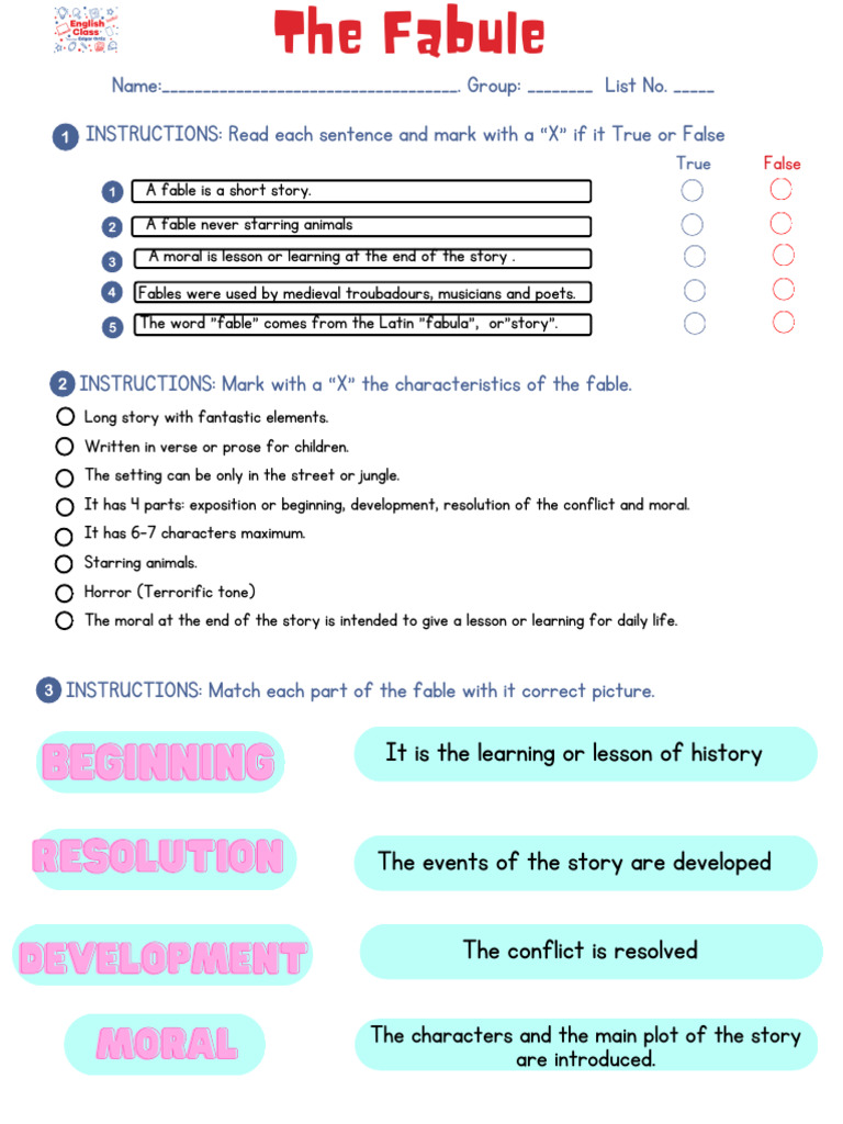 True-False and Fable Example | PDF | Fable